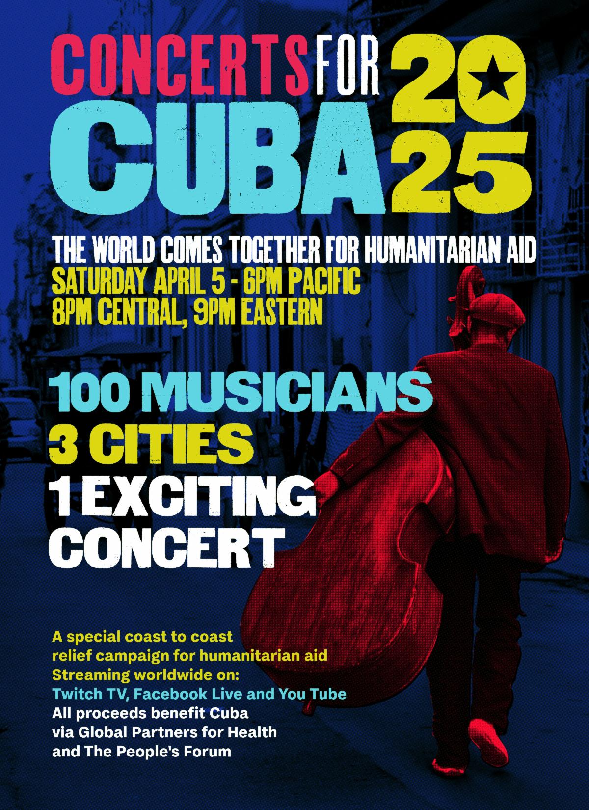 April 5 – Livestream Concert to Send Aid to Cuba! – CRLN